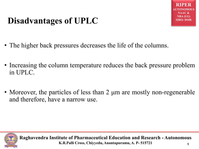 Ultra Performance Liquid Chromatography (UPLC). | PPTX | Chemistry ...