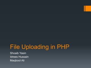 File Uploading in PHP | PPTX