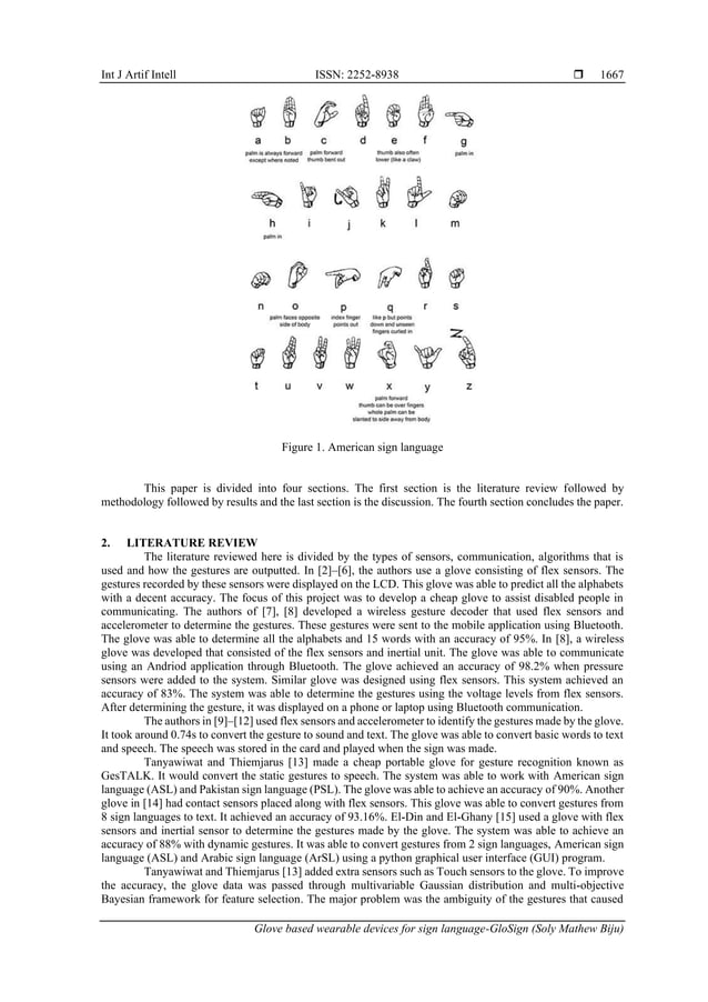 Glove based wearable devices for sign language-GloSign | PDF