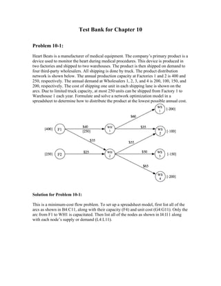 Introduction to Operations Research 10th Edition Fred Hillier Test Bank ...