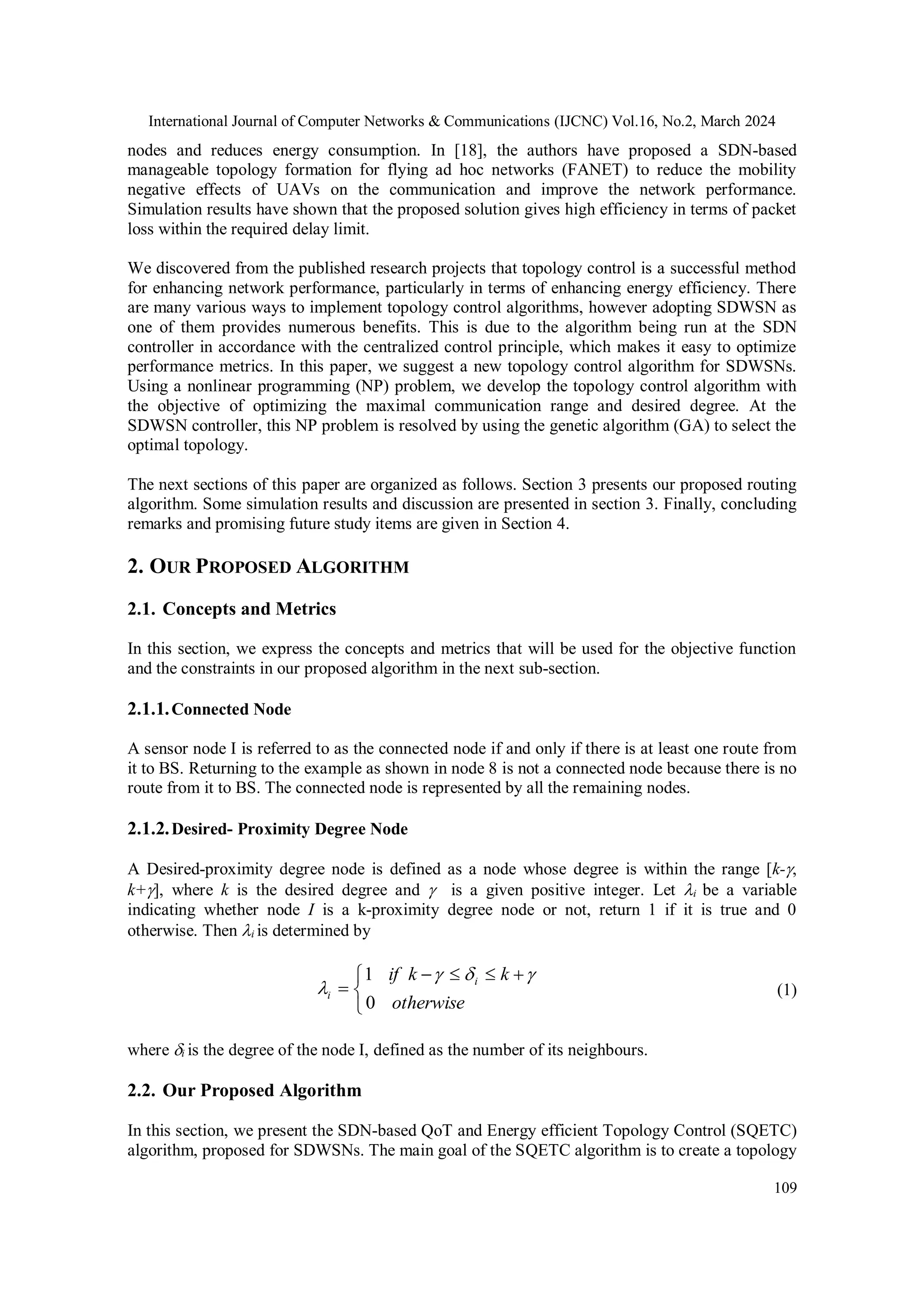A Topology Control Algorithm Taking into Account Energy and Quality of Transmission for Software ...