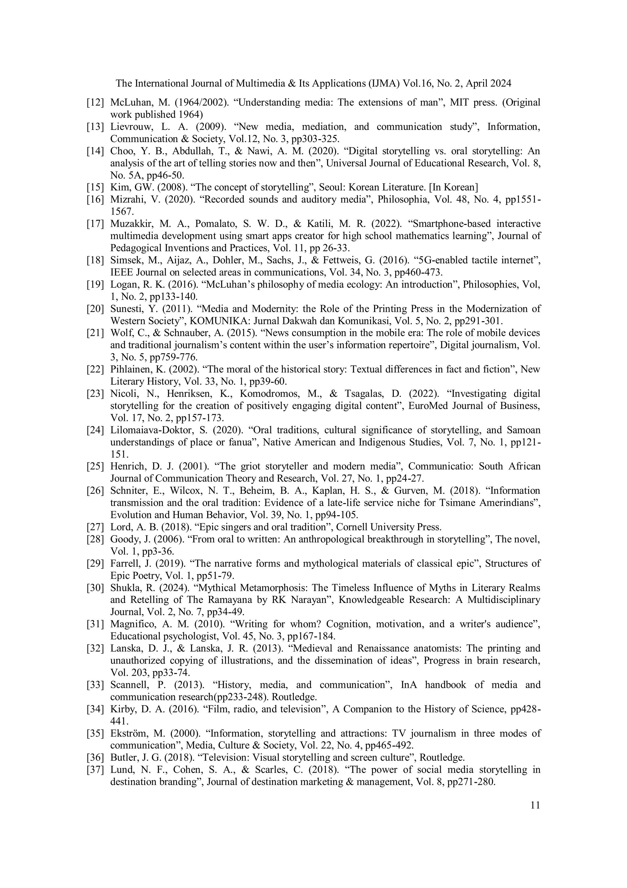 METALOGUING: THE NEW PARADIGMS OF STORYTELLING IN THE AGE OF DIGITAL ...