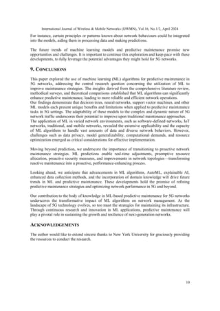 Implementing Machine Learning Algorithms for Predictive Network ...