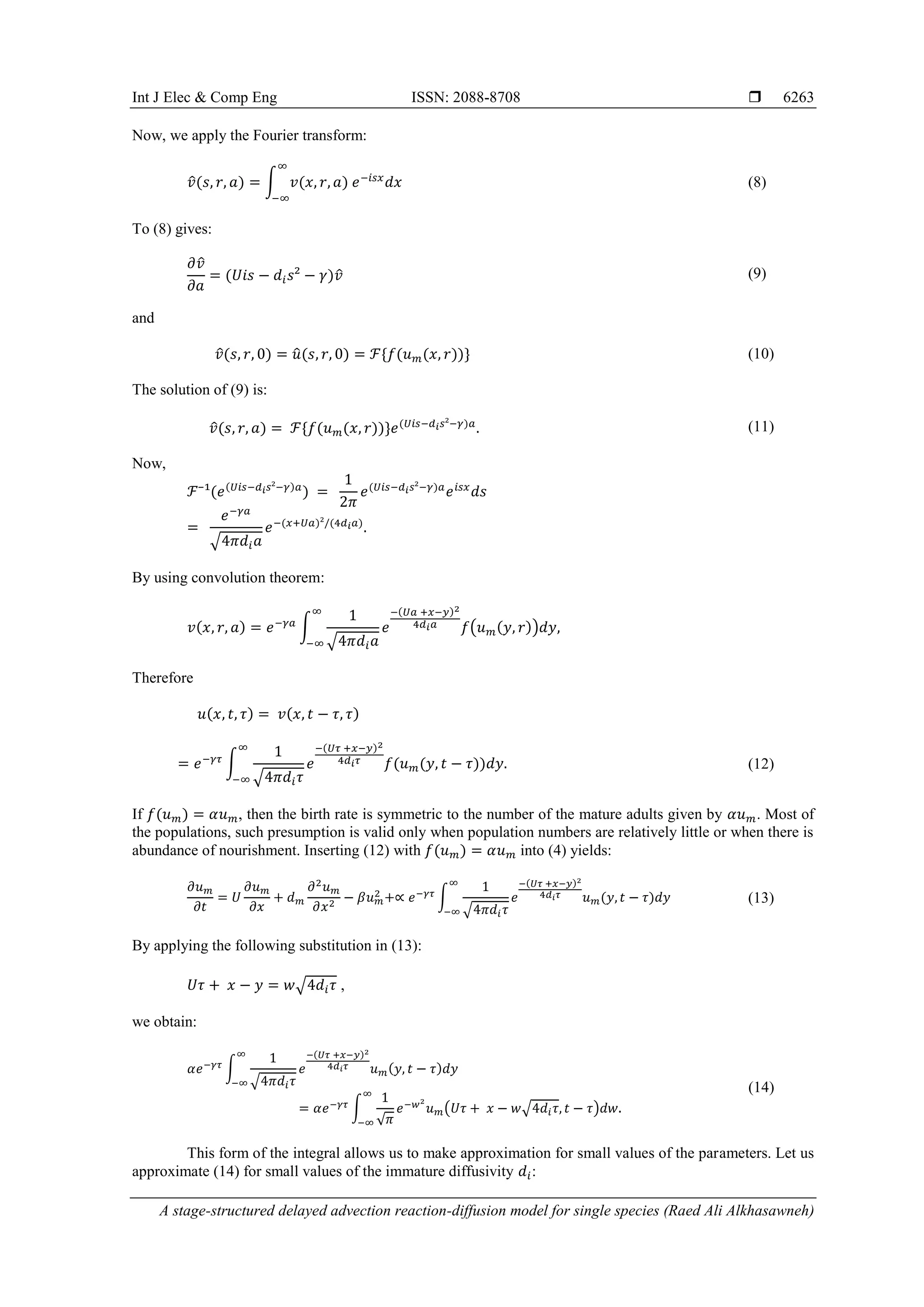A stage-structured delayed advection reaction-diffusion model for single species | PDF ...