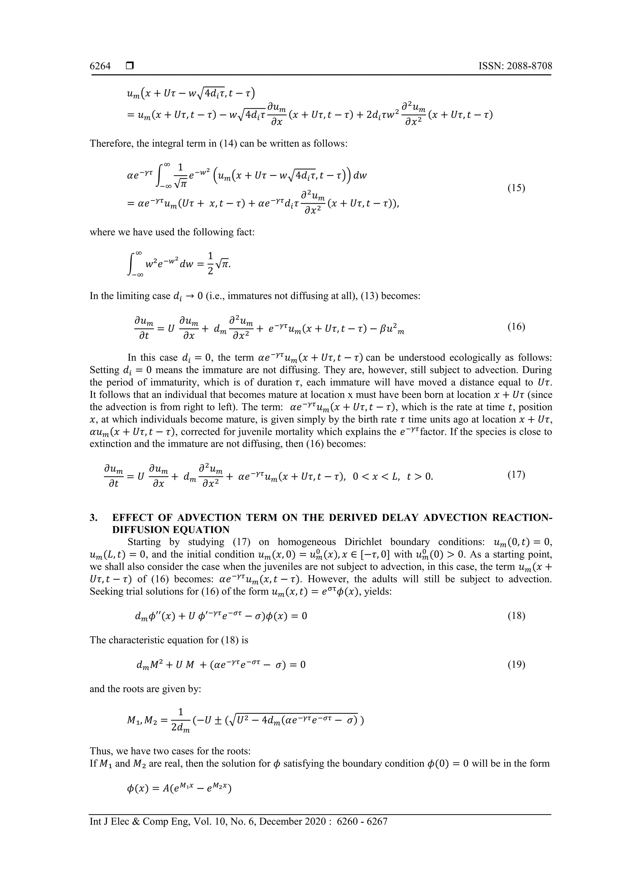 A stage-structured delayed advection reaction-diffusion model for single species | PDF ...