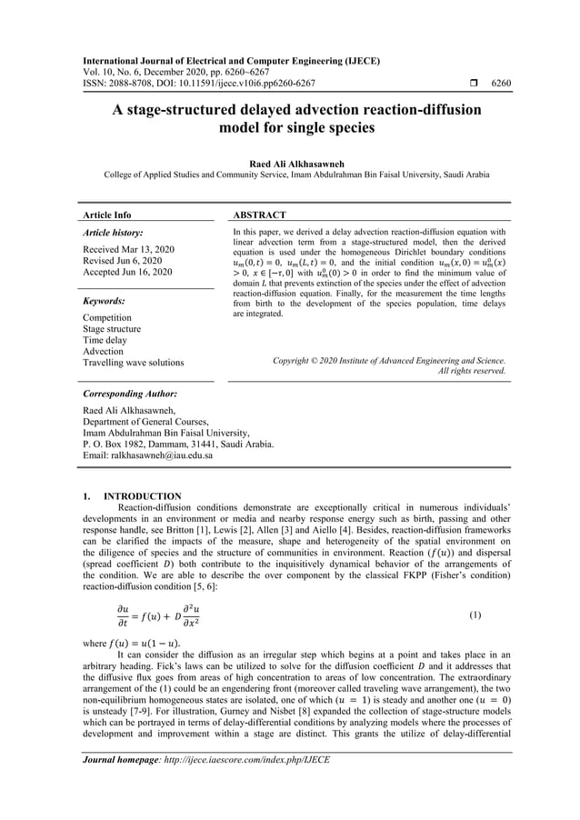 A stage-structured delayed advection reaction-diffusion model for single species | PDF ...