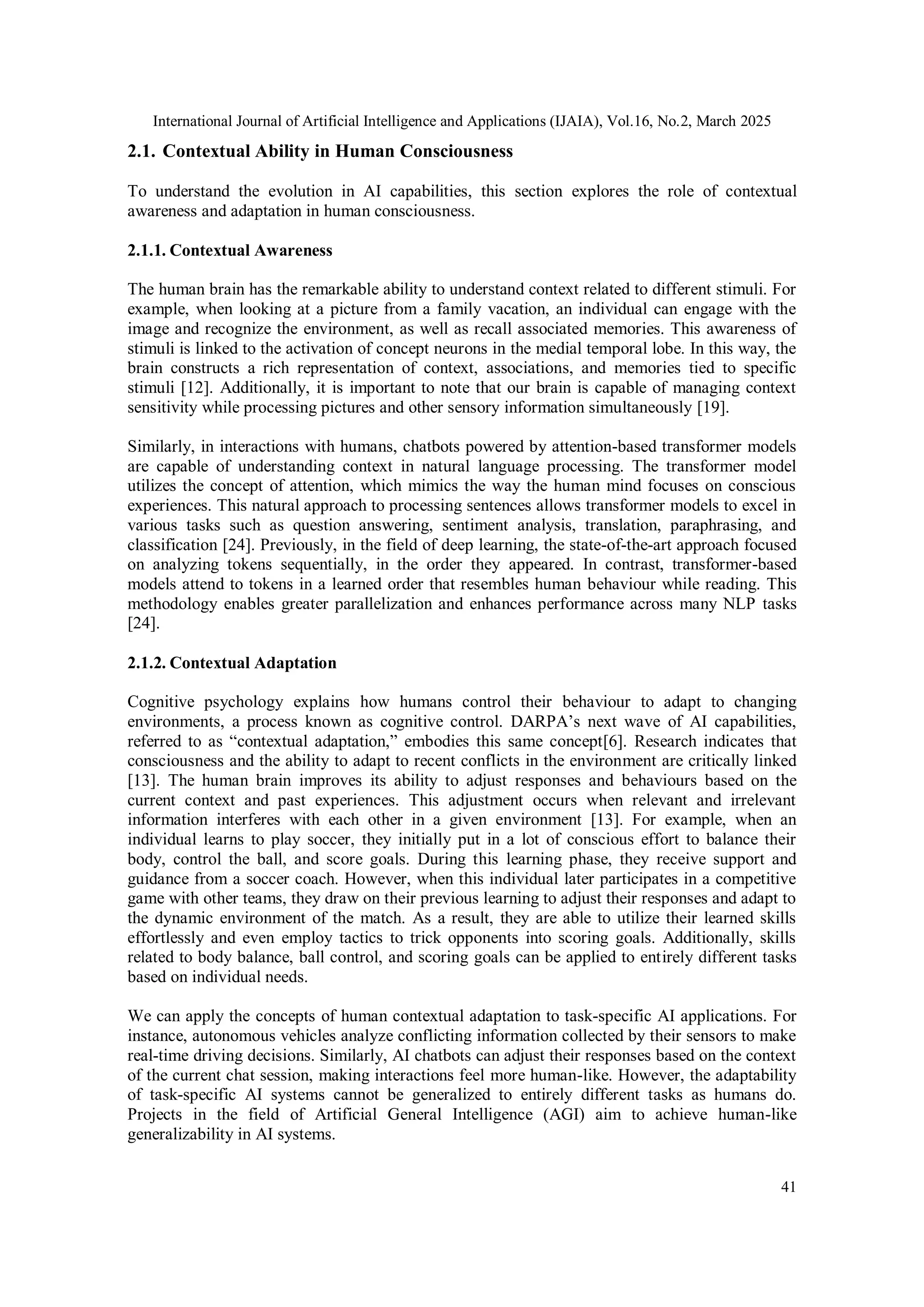 CONSCIOUSNESS IN AI SYSTEMS: A REVIEW - ijaia | PDF