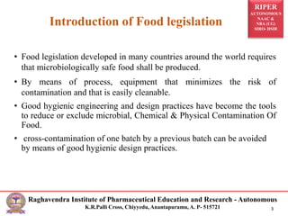 Legislation Regulation of Food Products as per FDA | PPTX