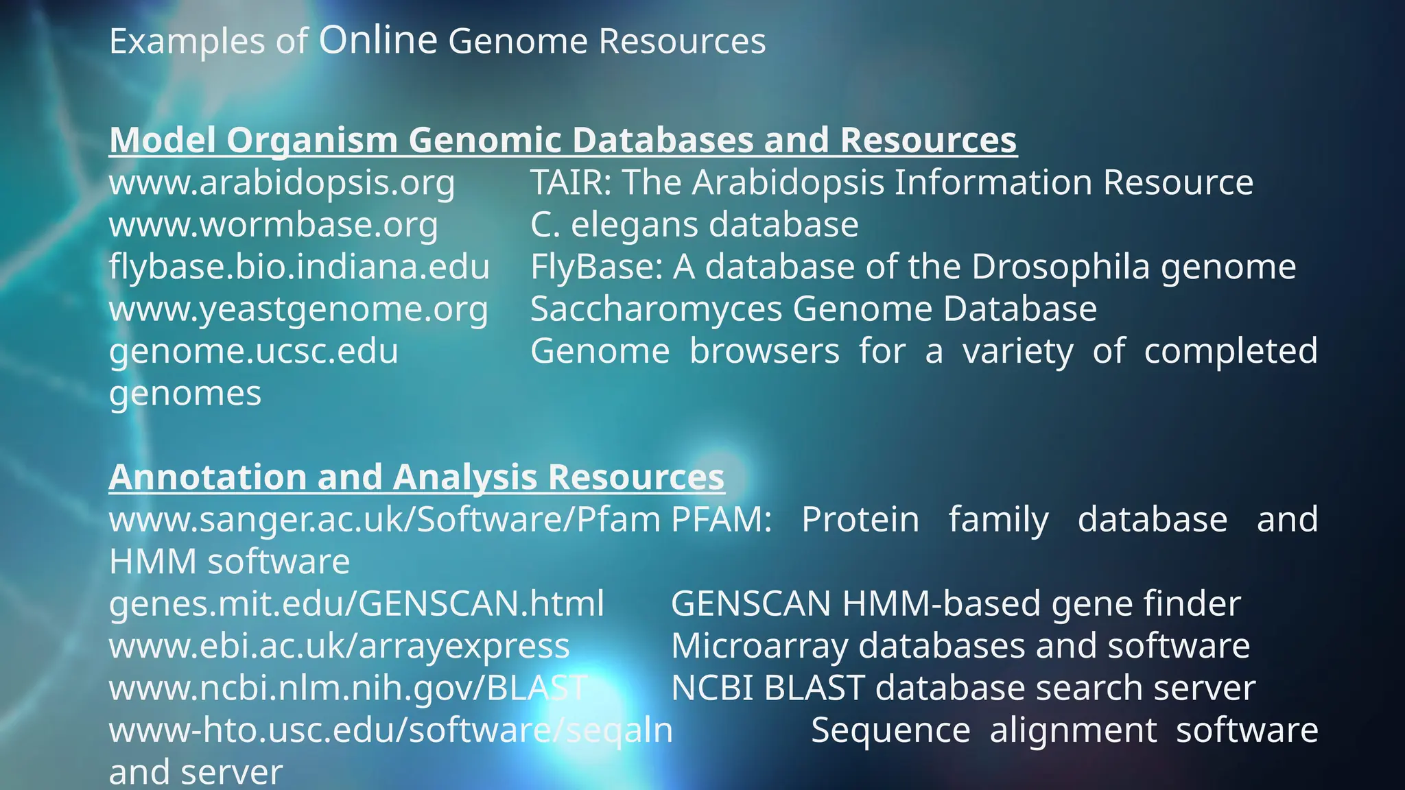 Presentation on genomics of topic bioinformatics | PPT
