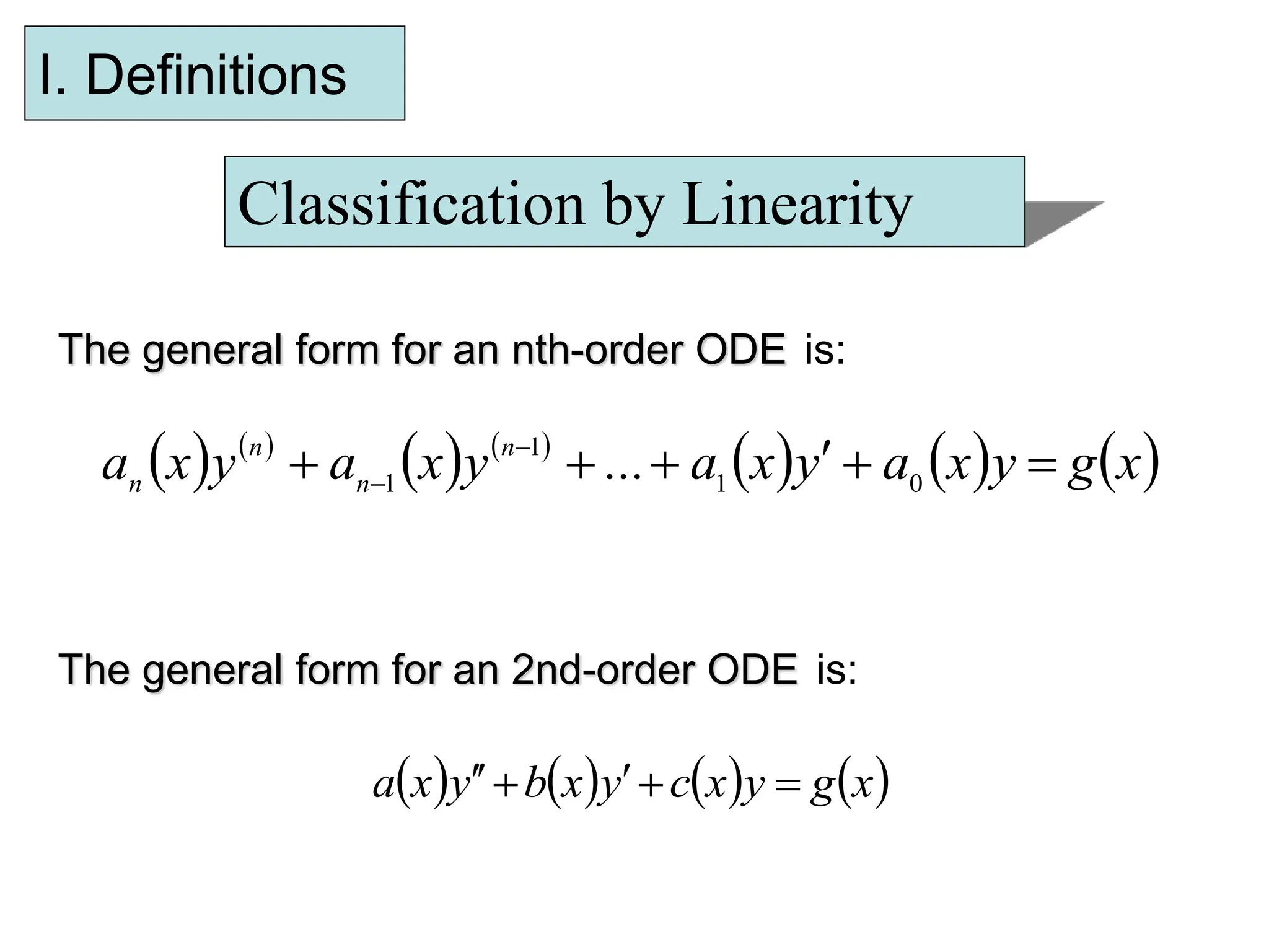 first order differential equation for grad | PPT