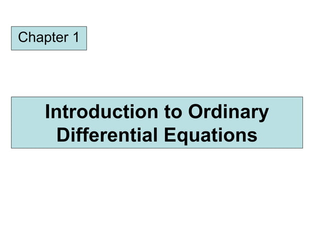 first order differential equation for grad | PPT