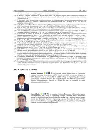 Adaptive radio propagation model for maximizing performance efficiency in smart city disaster ...