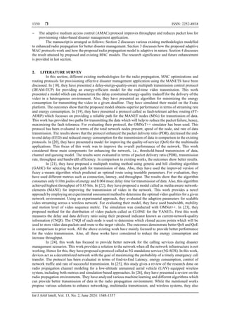 Adaptive radio propagation model for maximizing performance efficiency in smart city disaster ...