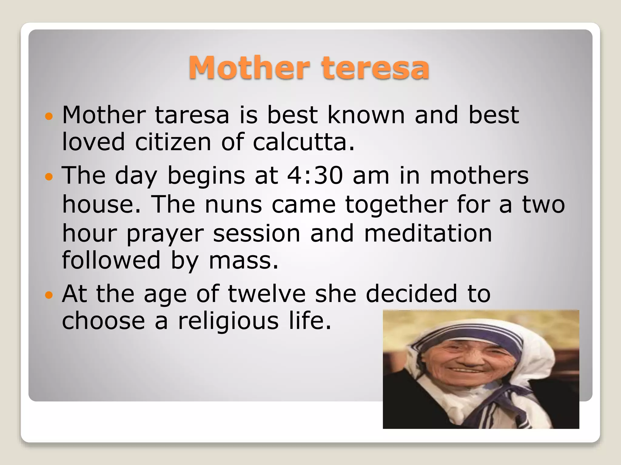 PPT on Mother Teresa by Khushwant singh | PPTX