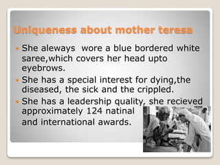PPT on Mother Teresa by Khushwant singh | PPTX