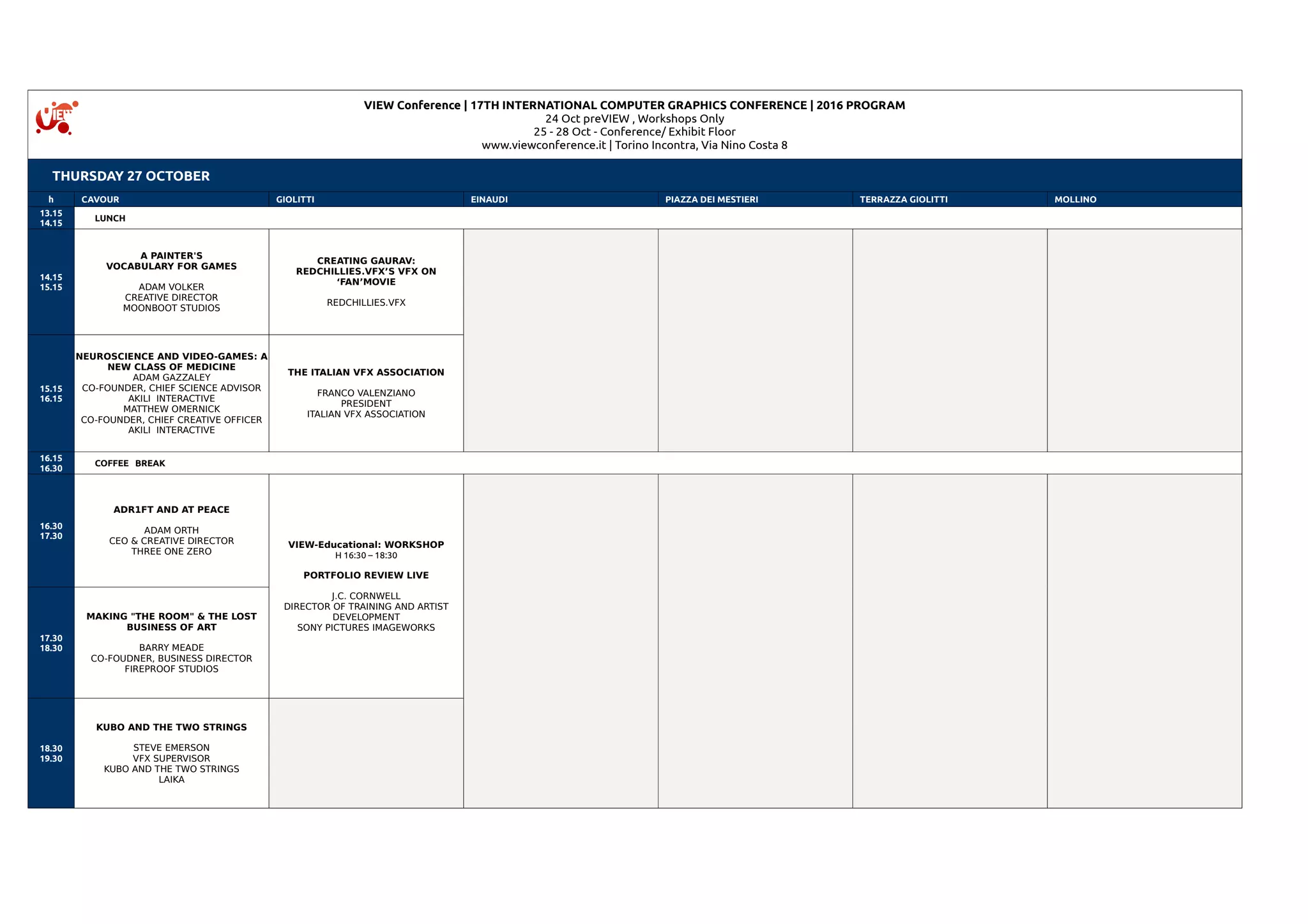 View Conference 2016 - programma | PDF | Web Conferencing | Computer ...
