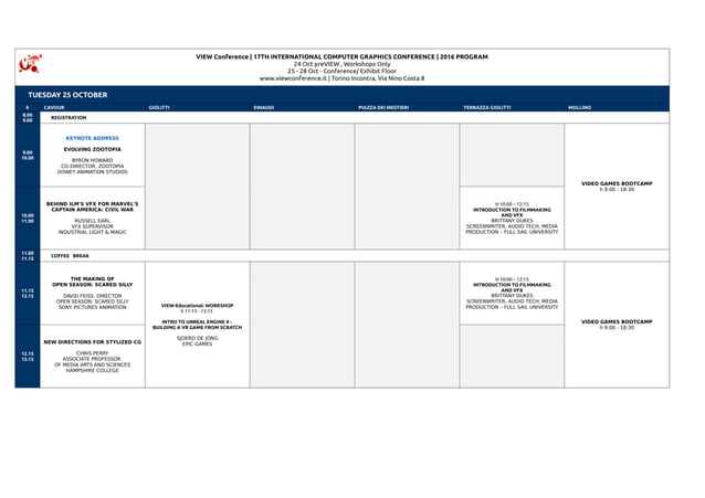 View Conference 2016 - programma | PDF | Web Conferencing | Computer ...