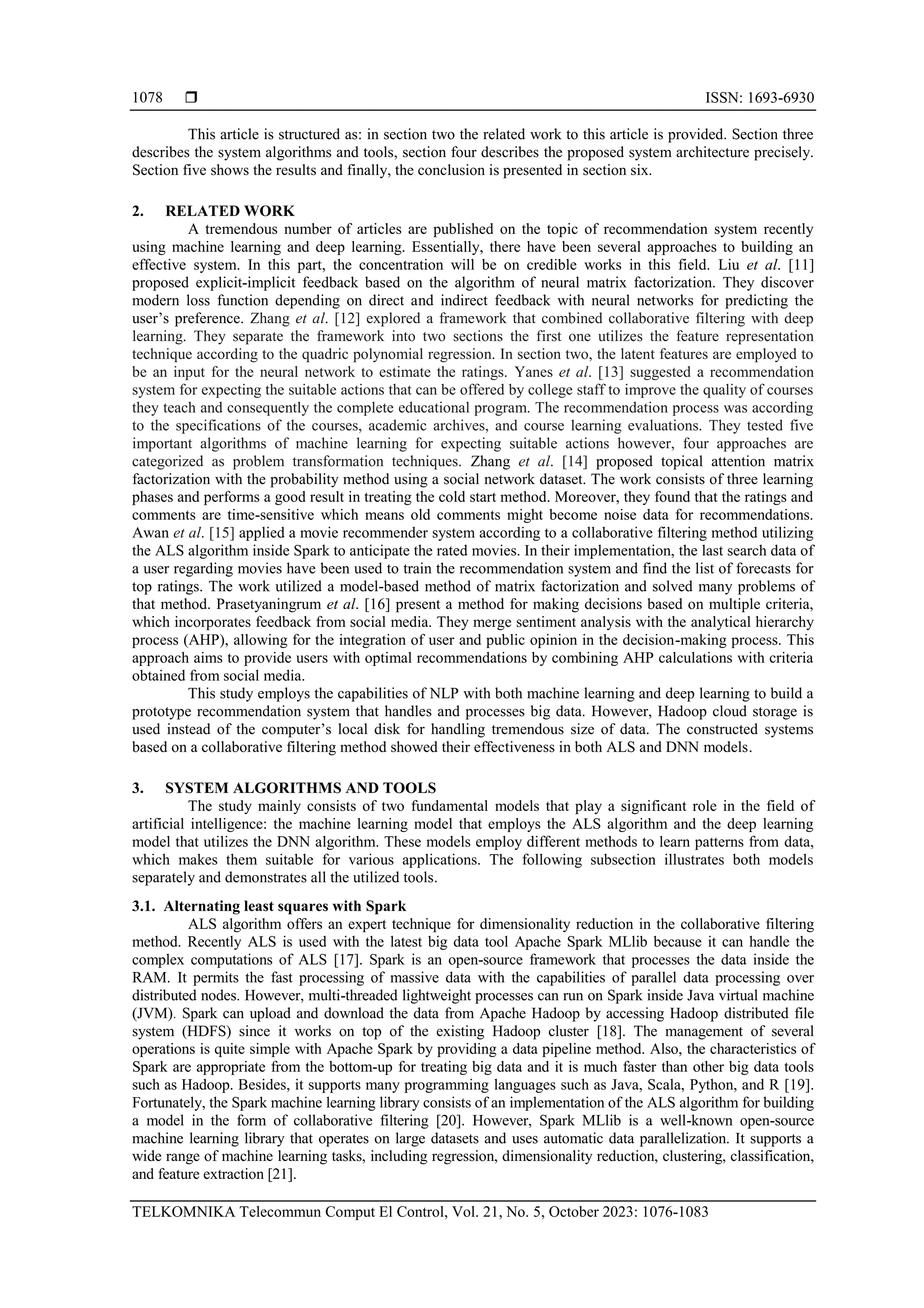 Big Data Cloud Based Recommendation System Using Nlp Techniques With Machine And Deep Learning