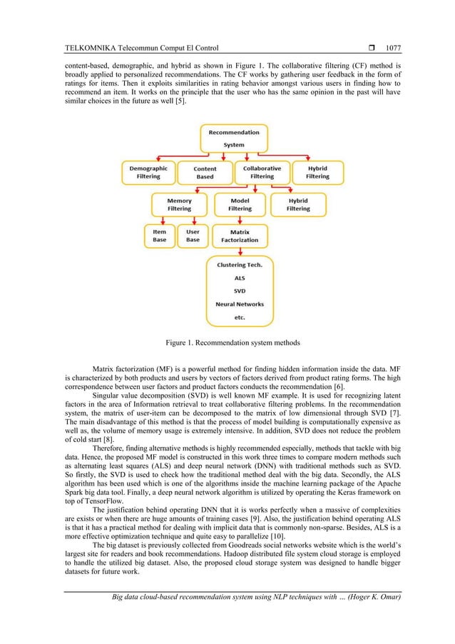 Big data cloud-based recommendation system using NLP techniques with ... Big data cloud-based recommendation system using NLP techniques with ...