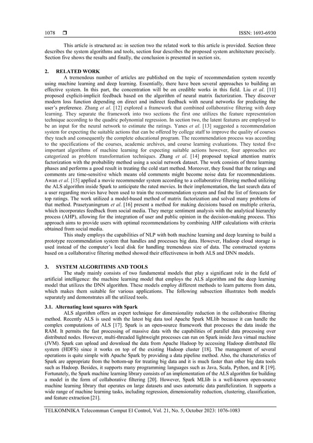 Big data cloud-based recommendation system using NLP techniques with ... Big data cloud-based recommendation system using NLP techniques with ...