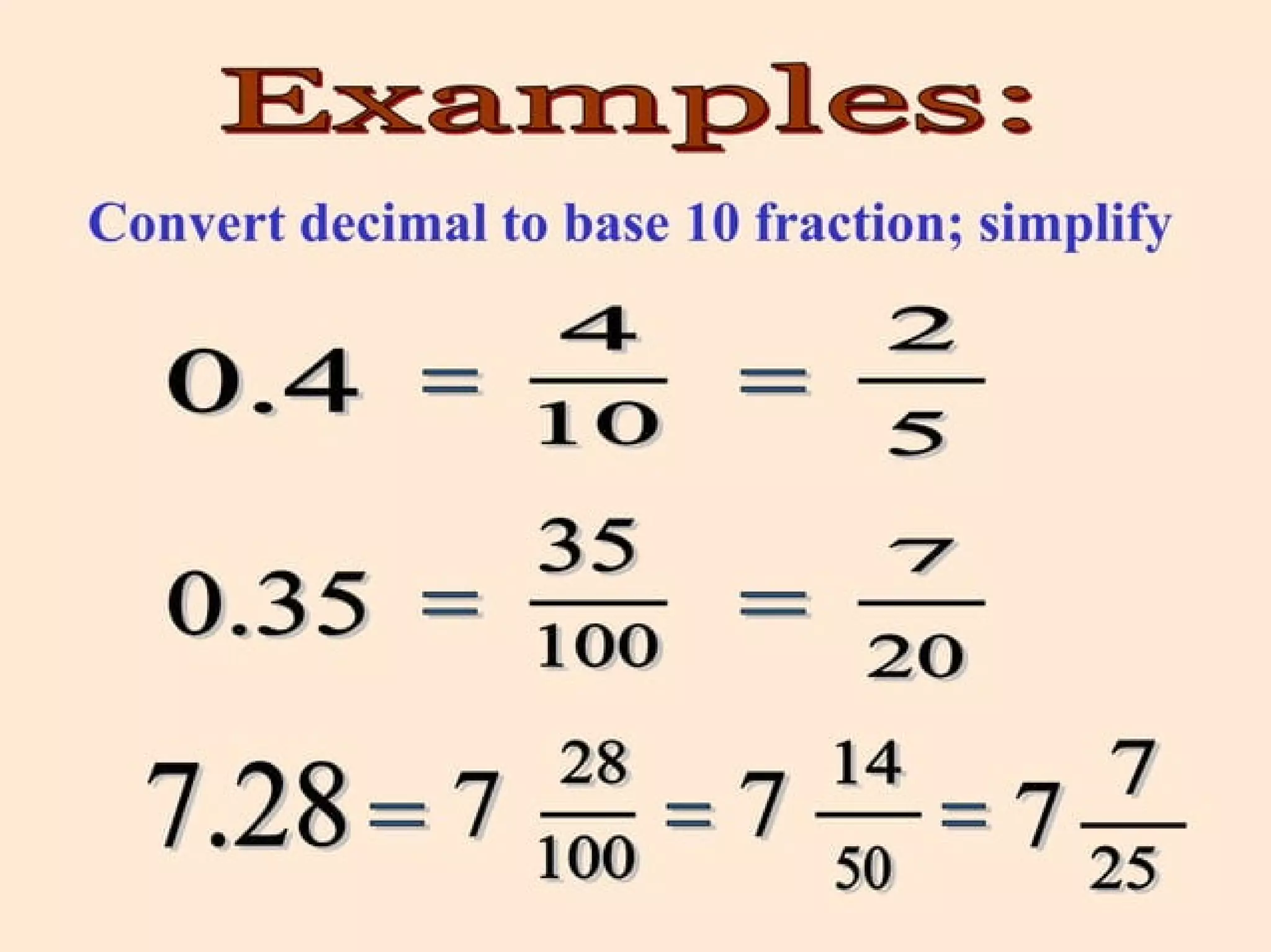 Fractions to Decimal | PDF