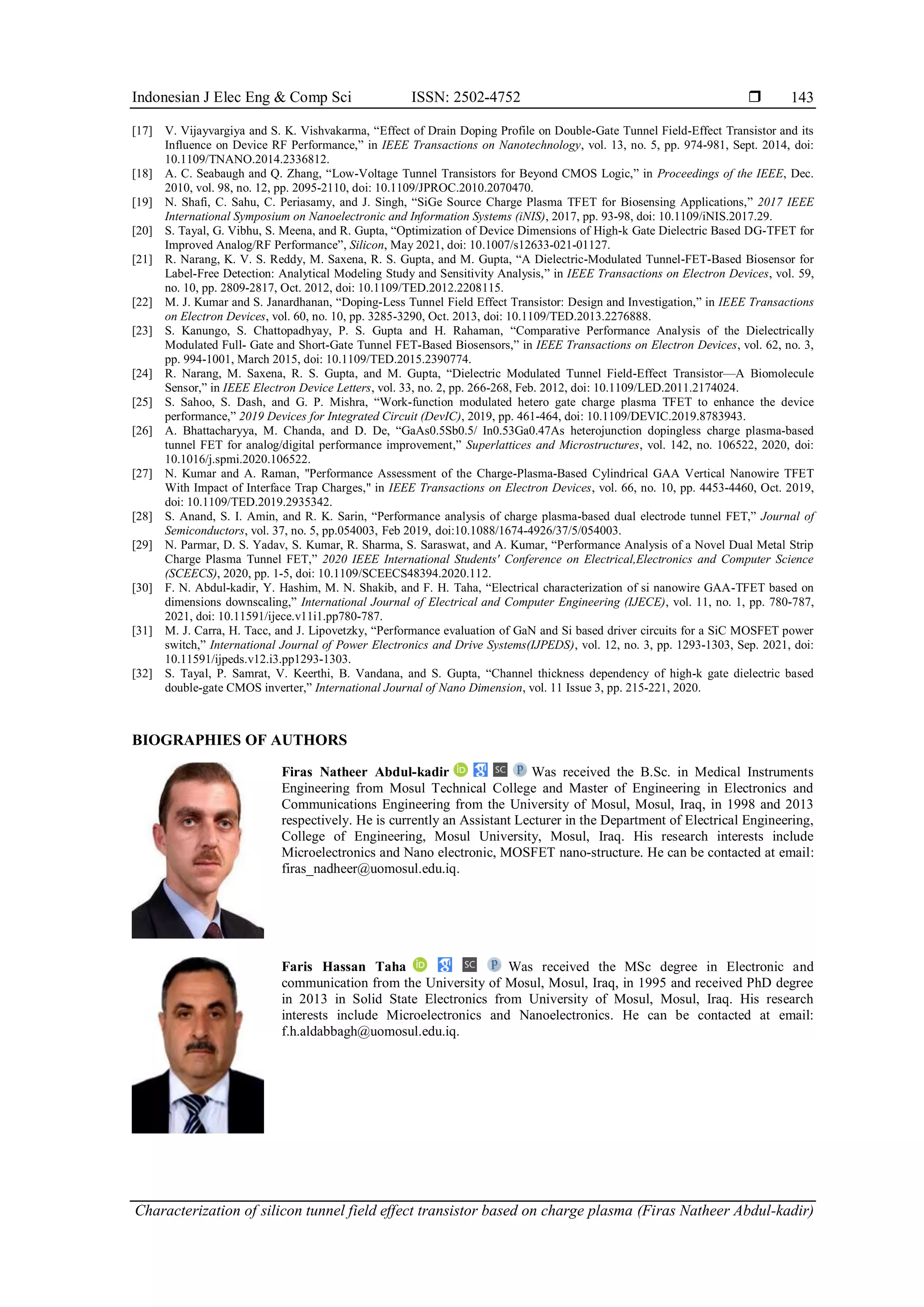 Characterization Of Silicon Tunnel Field Effect Transistor Based On
