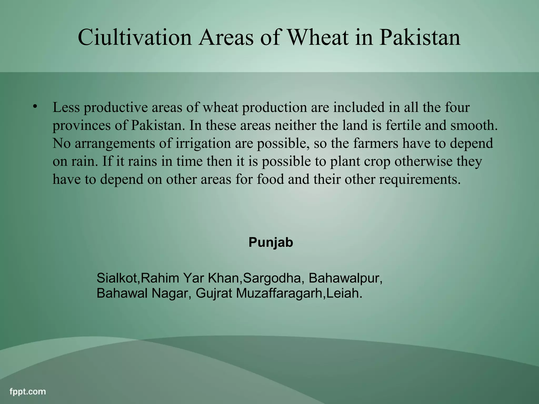 Agriculture of Pakistan | PPT
