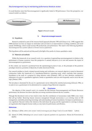 Neuromanagement; key to maintaining performance literature review | PDF
