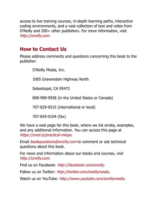 Practical MLOps: Operationalizing Machine Learning Models 1st Edition Noah Gift | PDF