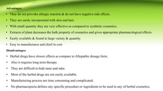 Role of Herbs in Cosmetics. | PPTX