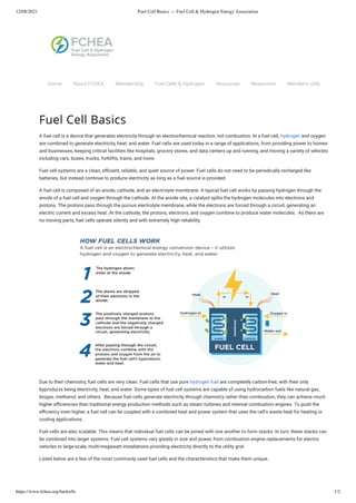 Fuel Cell Basics - How They Work & Their Benefits | PDF