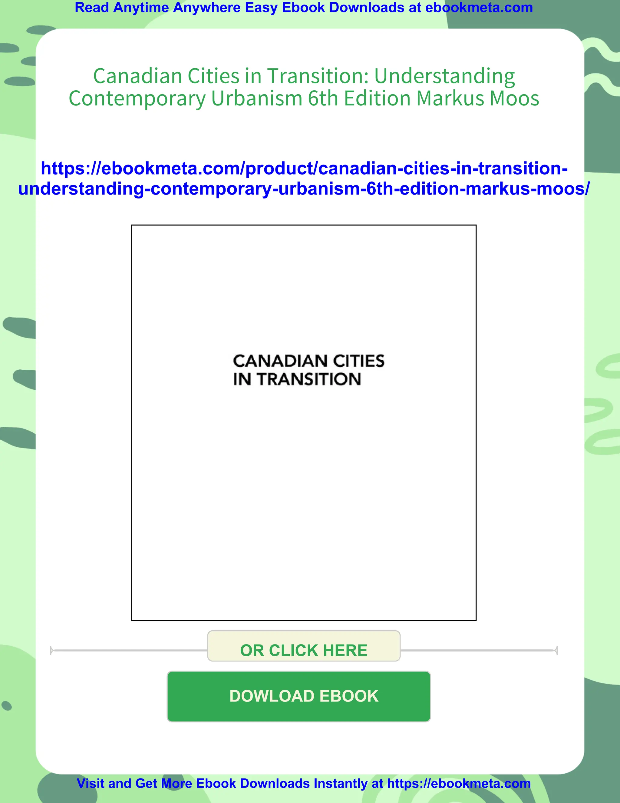 Canadian Cities in Transition: Understanding Contemporary Urbanism 6th ...