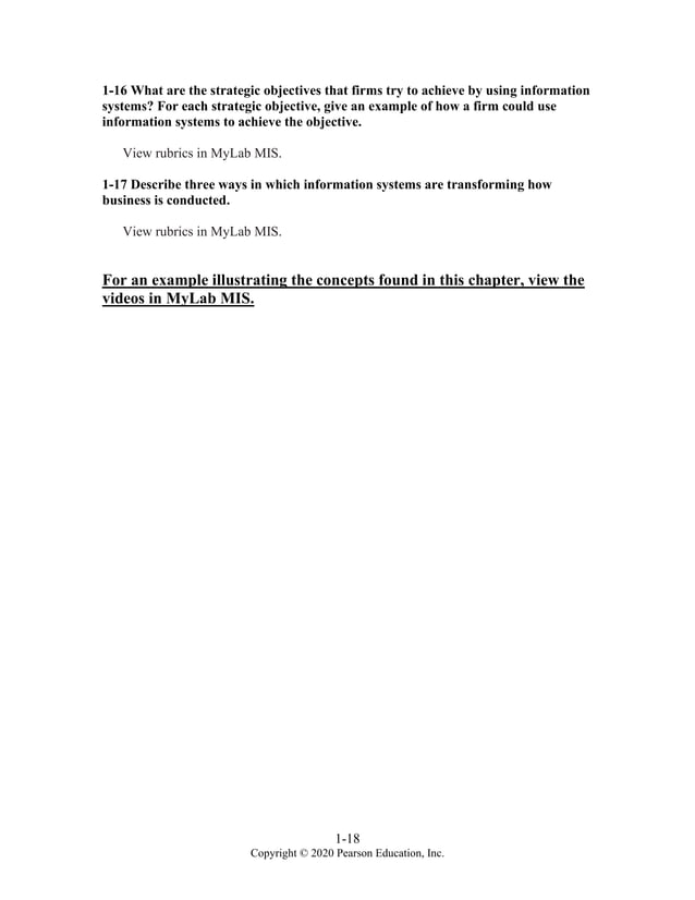 Solution Manual for Management Information Systems: Managing the ...