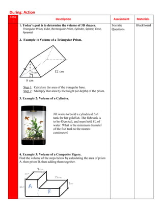 Plain Volume Lesson Plan | PDF