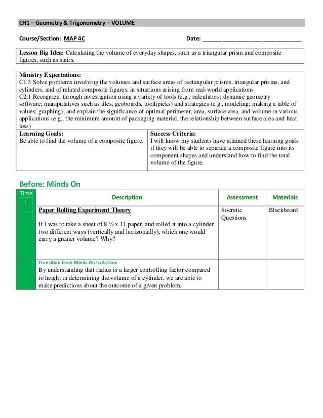 Plain Volume Lesson Plan plain-volume-lesson-plan