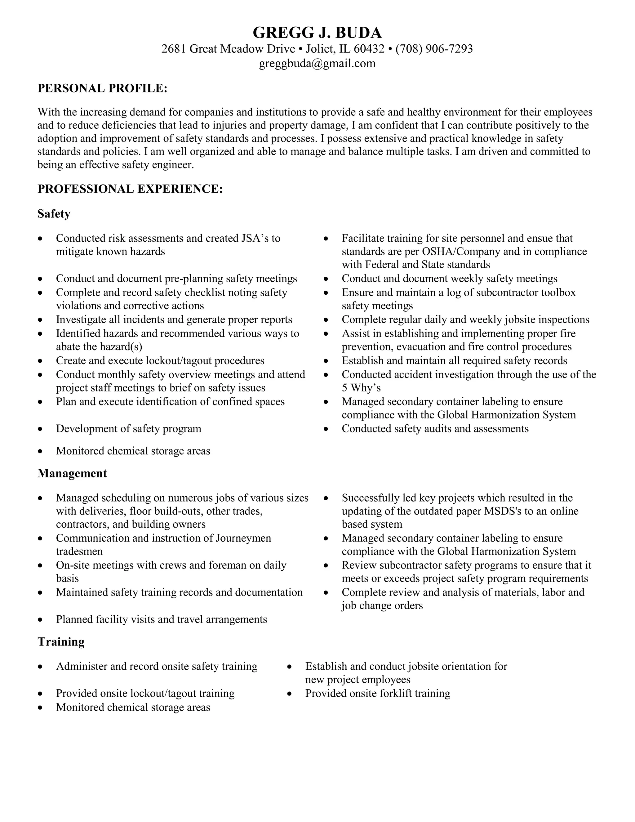 Gregg J Buda_Resume | PDF