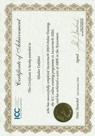 ICC - EBRD TF Certification | PDF