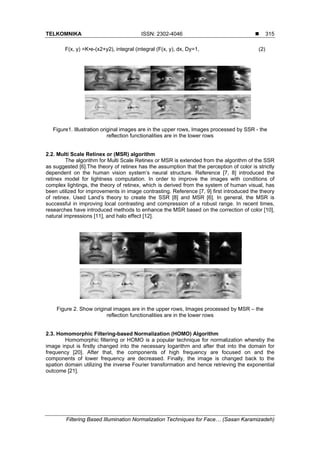 Filtering Based Illumination Normalization Techniques for Face Recognition | PDF