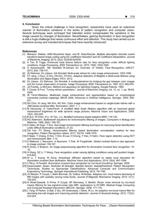 Filtering Based Illumination Normalization Techniques for Face Recognition | PDF