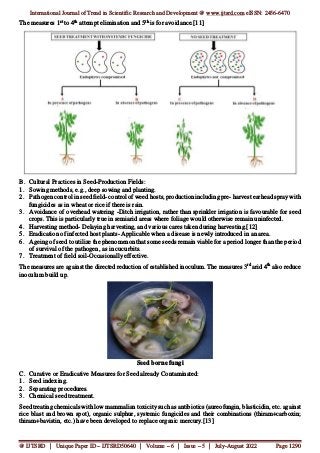 Sustainable Management of Seed Borne Plant Pathogens | PDF