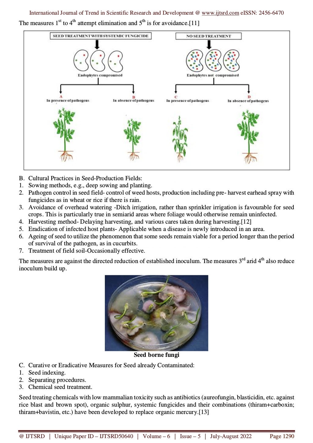Sustainable Management of Seed Borne Plant Pathogens | PDF