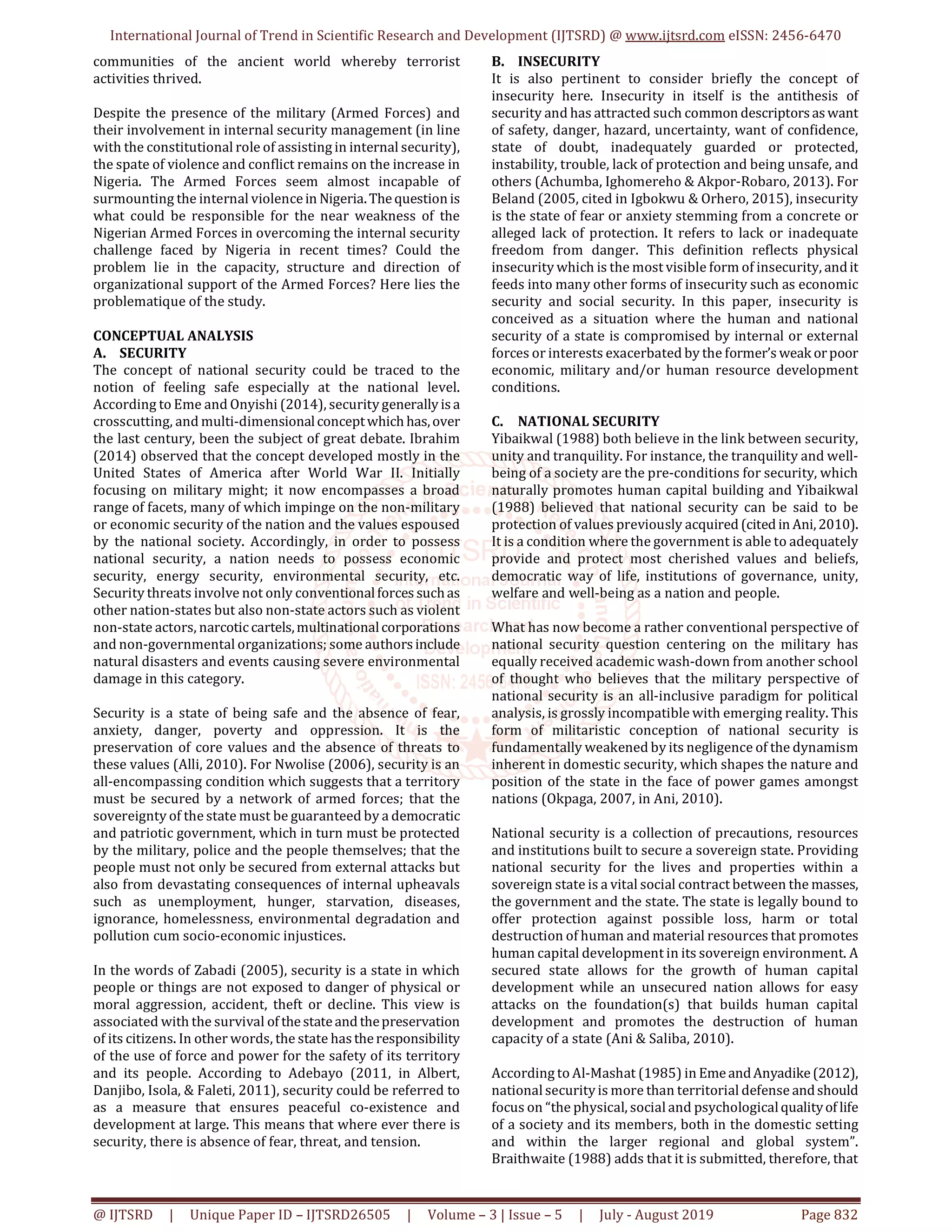The Role of Military Logistics Supports in Safeguarding National ...