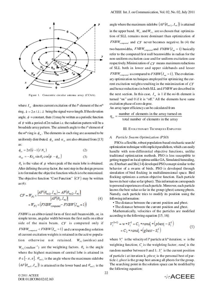 Thinned Concentric Circular Array Antennas Synthesis Using Improved P 2695