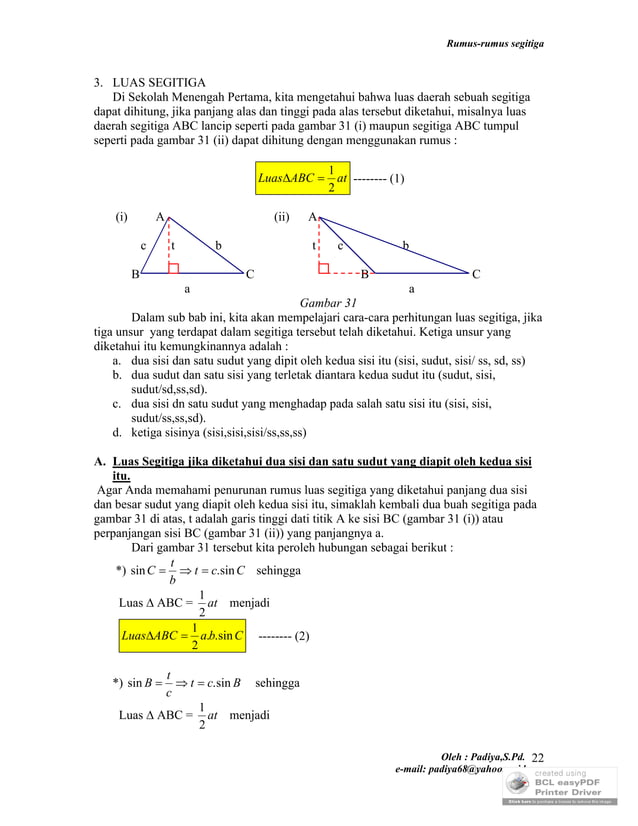 16309407 rumus-rumus-segitiga | PDF