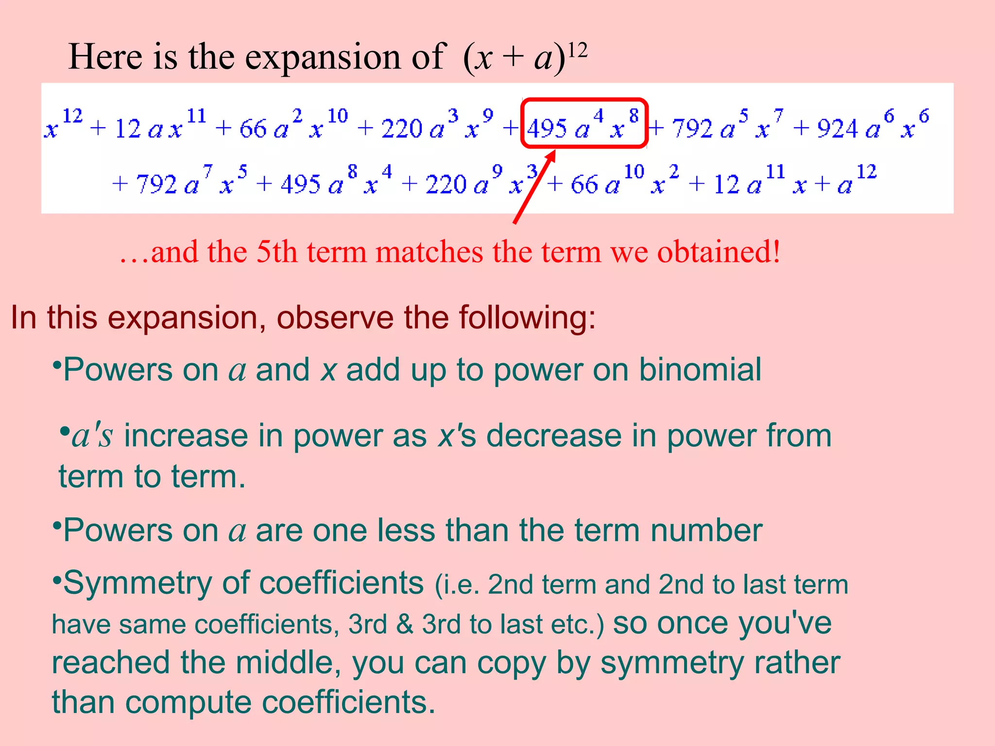 1631 The Binomial Theorem Ppt