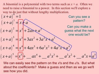 1631 the binomial theorem | PPT