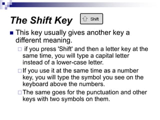 Keyboard basics and important keys to for beginners.ppt