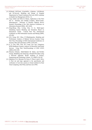 Petri Net Based Reliable Work Flow Framework for Nephrology Unit in Hospital Environment | PDF