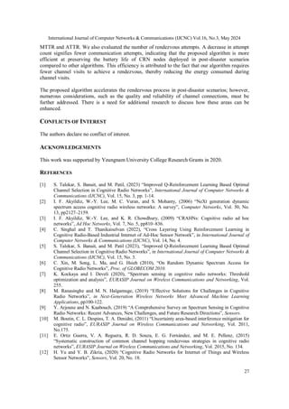 Rendezvous Sequence Generation Algorithm for Cognitive Radio Networks in Post-Disaster Scenario ...