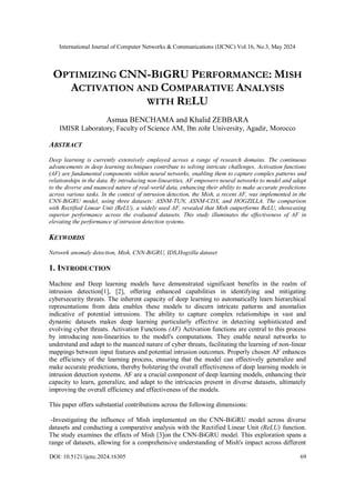 Optimizing CNN-BiGRU Performance: Mish Activation and Comparative ...